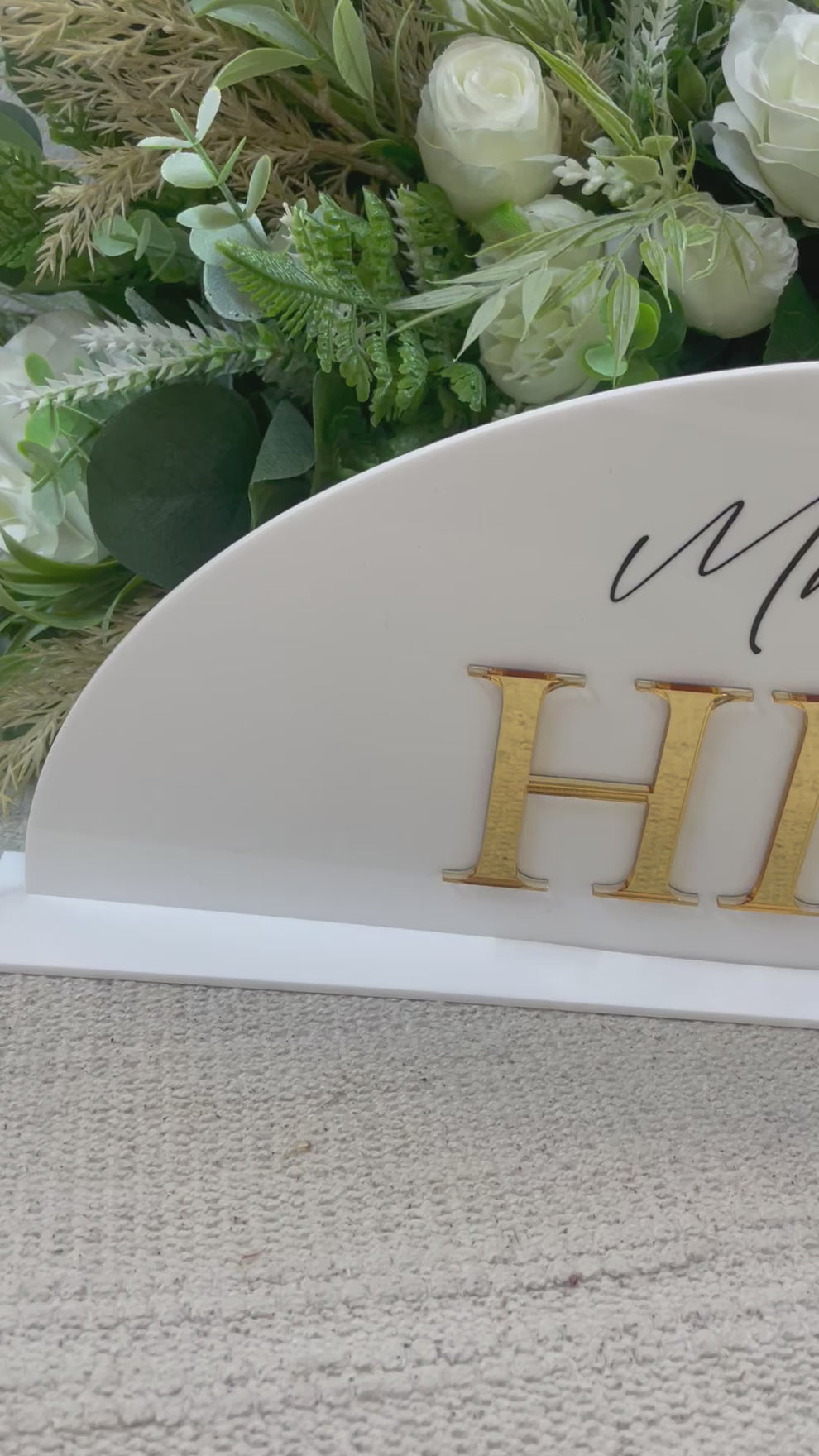 Personalised Acrylic Wedding Top Table Sign. Available In A Wide Selec ...